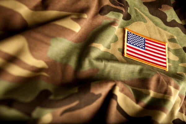 American flag and camouflage | UCR News | UC Riverside