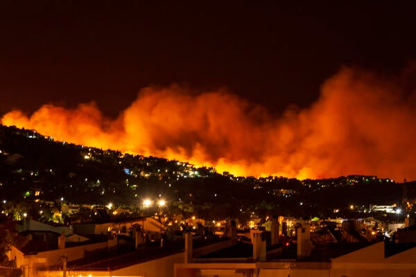 Wildfire_night_getty | UCR News | UC Riverside