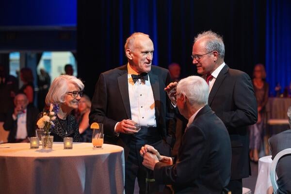 UCR Chancellor Kim Wilcox socializes with Gala 2025 attendees. | UCR ...